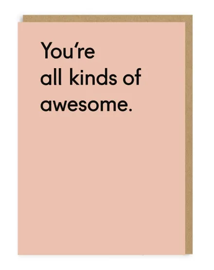 You're all kinds of awesome card - Sandwick Bay Candles